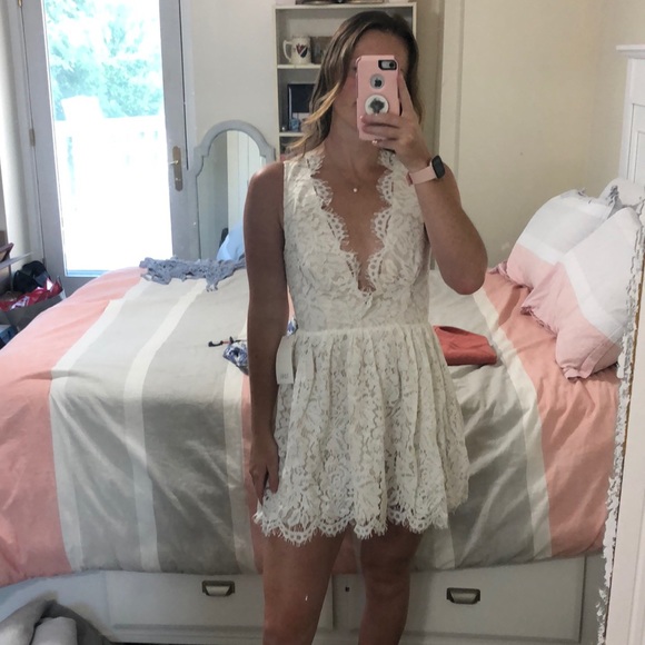 Tobi | Dresses | Tobi White Lace Dress | Poshmark